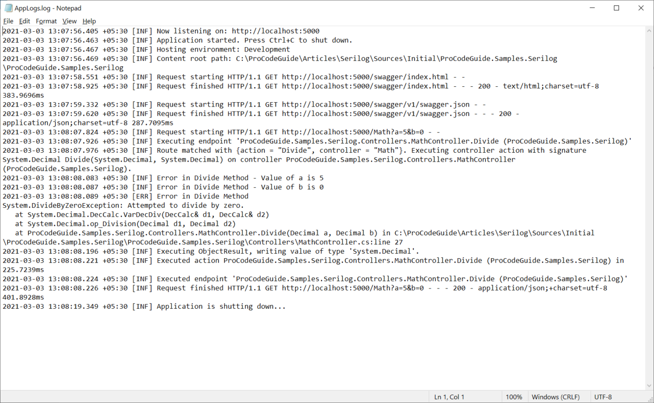 Setting Up Serilog In Asp Core Detailed Beginner Guide Pro Code Guide