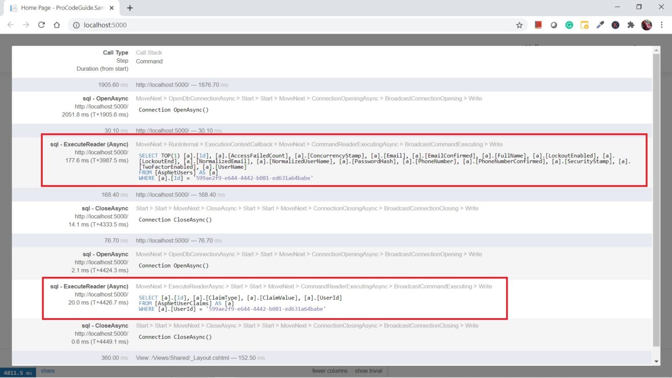 Code Profiling using MiniProfiler in ASP.NET Core 3.1 | Pro Code Guide